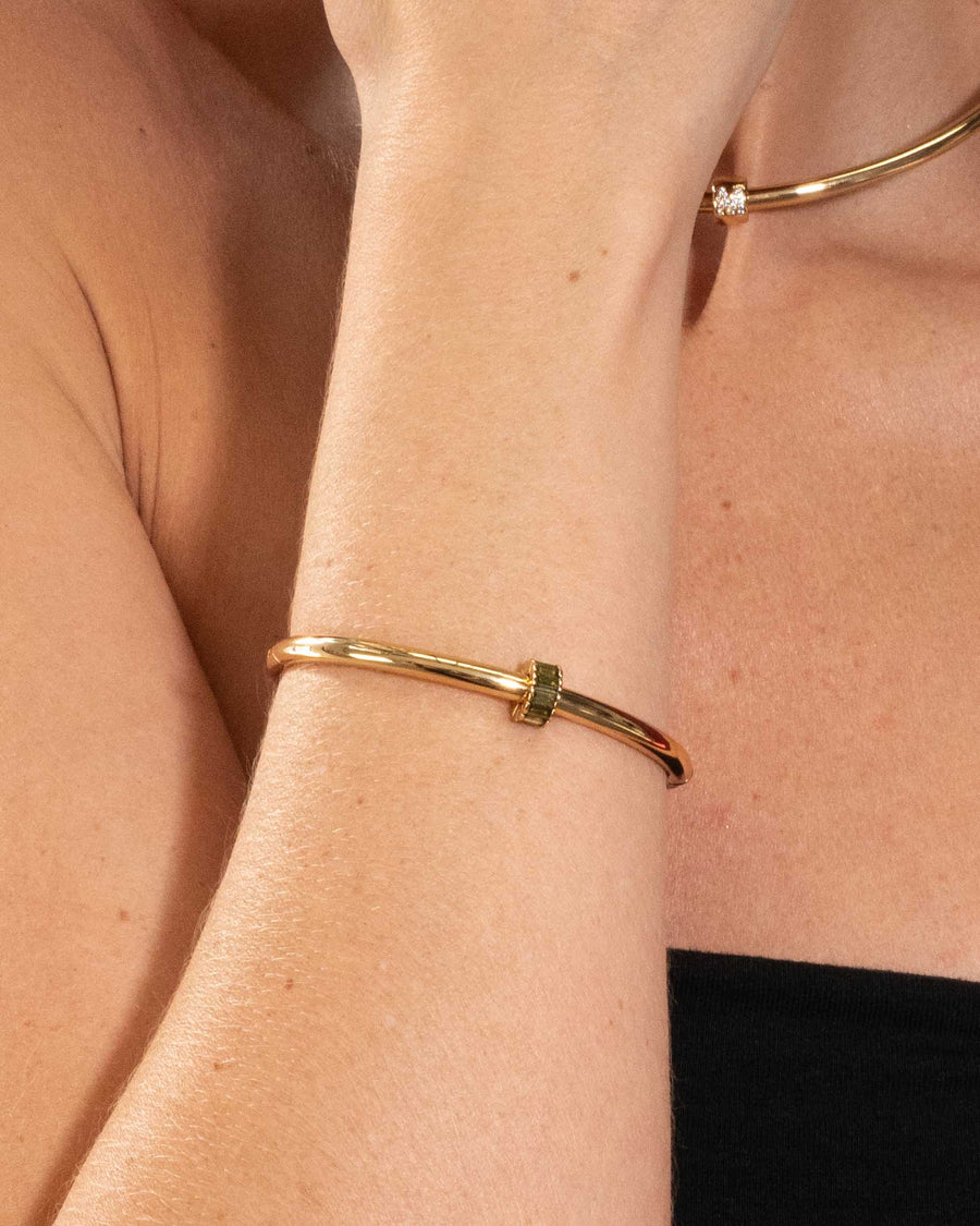 Gold Bead Hinge Bangle | CONNECT Collection – YCL