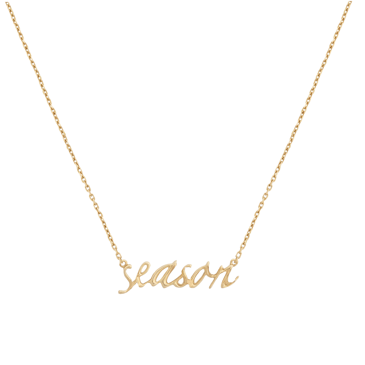 Cursive Personalsied Nameplate Necklace | 9K Solid Gold | YCL